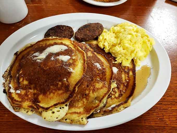 These pancakes are so fluffy they could double as pillows, if pillows tasted absolutely incredible with syrup.