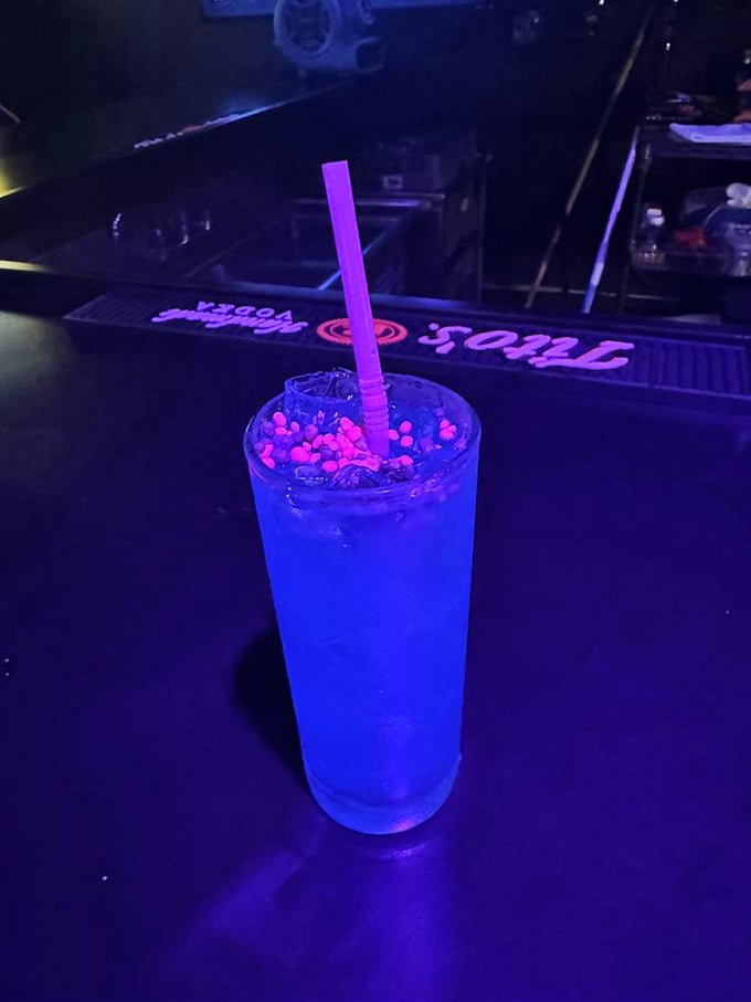 That electric blue Pop-A-Smurf looks exactly like childhood tastes, only now it comes with a delightful buzz.