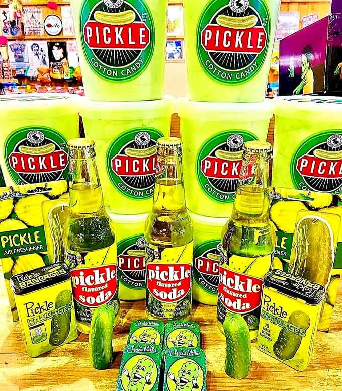 Pickle-flavored cotton candy and soda, because sometimes you need your vegetables in dessert form, right?