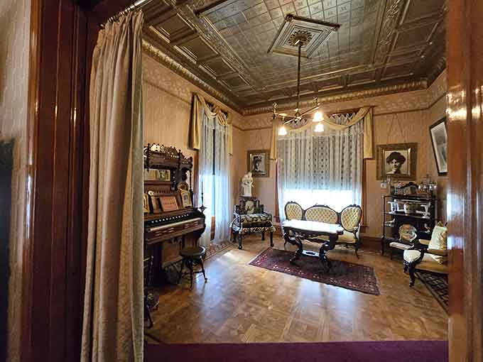 The music room where Phoenix's elite gathered to show off their cultural refinement and latest piano skills.