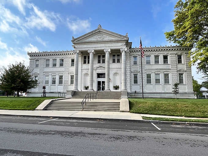 Classical architecture meets community gathering space in a building that demands your attention and respect equally.