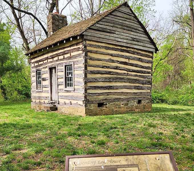 This historic log house has seen more Maryland seasons than most of us, standing proud through them all.