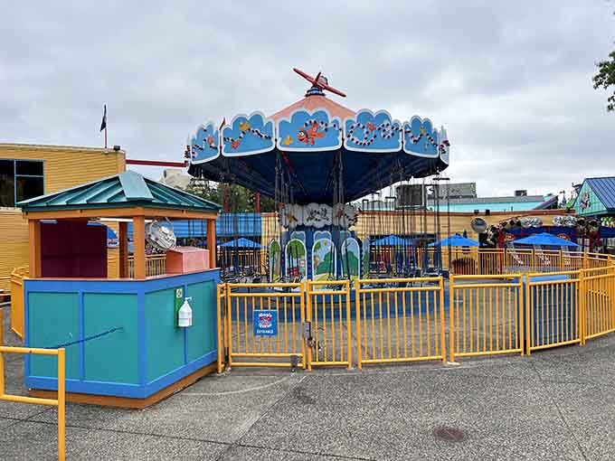 Elmo's Cloud Chaser spins you through the sky like a red tornado of pure happiness.