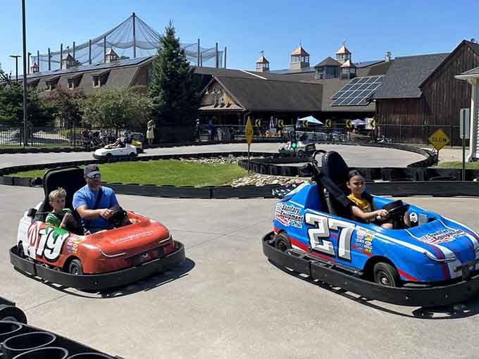 These go-karts turn mild-mannered accountants into Mario Andretti faster than you can say "checkered flag" at Sunday brunch.