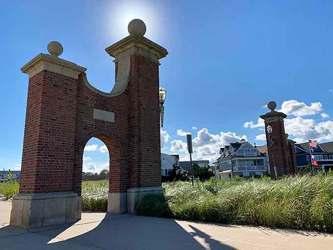 The Belmar Gates stand guard like they're protecting the entrance to somewhere you definitely can't afford.