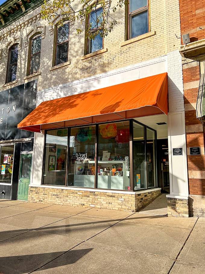 Overt Space Gallery brings contemporary art to historic Main Street, proving old buildings can house fresh ideas.
