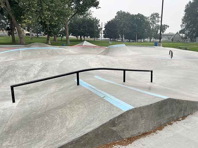 Central Park's skatepark gives local kids somewhere to perfect their tricks without needing a trust fund for admission fees.