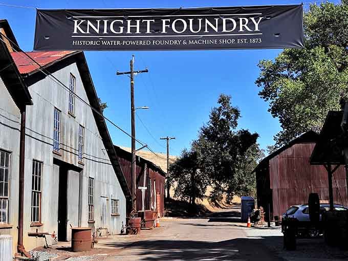 Knight Foundry stands proud, reminding everyone that water power was the original renewable energy source back in 1873.