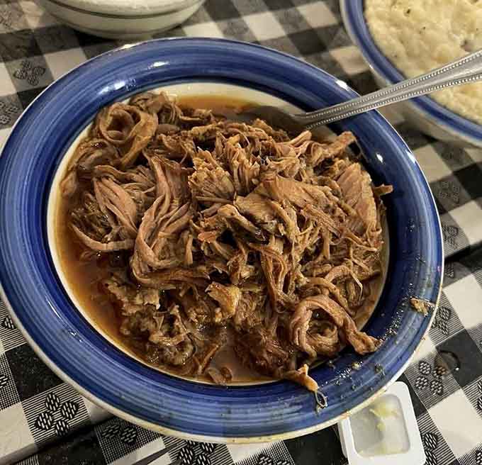 Pulled pork this good doesn't need a fancy presentation, just a fork and your undivided attention.