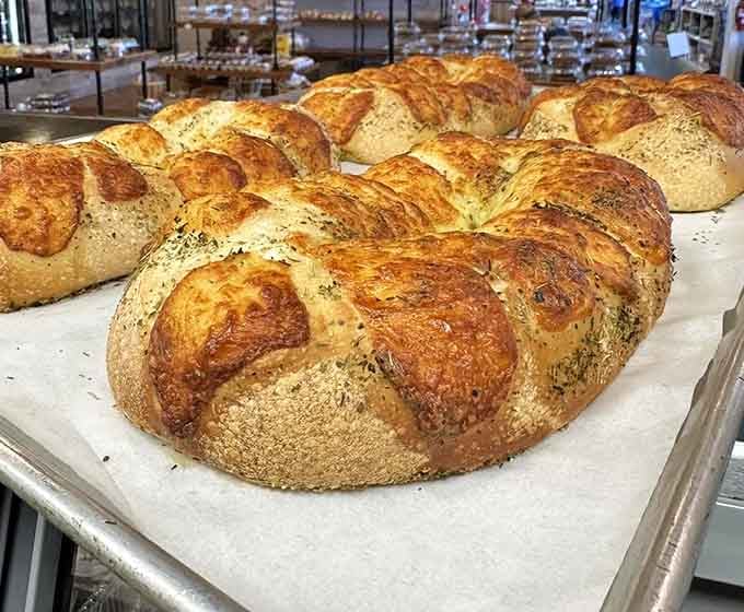 That golden braided loaf looks like it belongs in a French bakery, but it's all Maryland, baby.