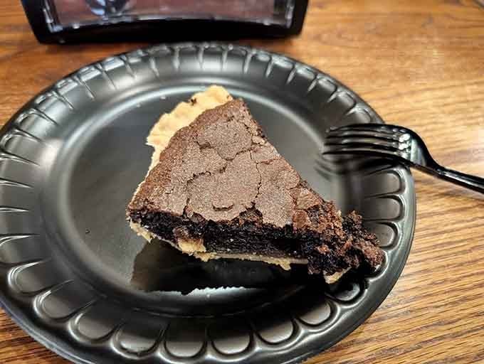 That fudgy brownie pie delivers chocolate intensity in every rich, decadent, utterly satisfying bite.