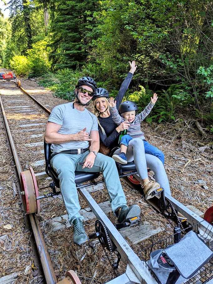 Rail bikes offer pedal-powered adventure for those who want their redwood views with a side of cardio.