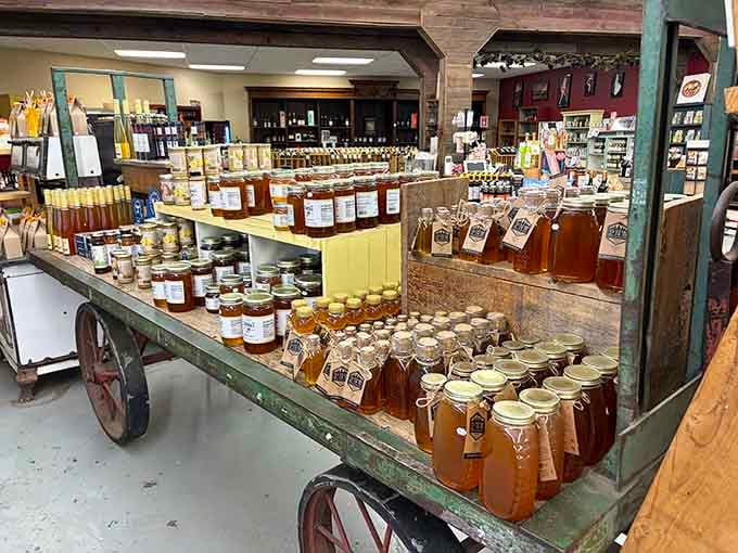 Honey and syrups in every shade of amber, proof that Washington's agricultural bounty extends beyond just fruit.