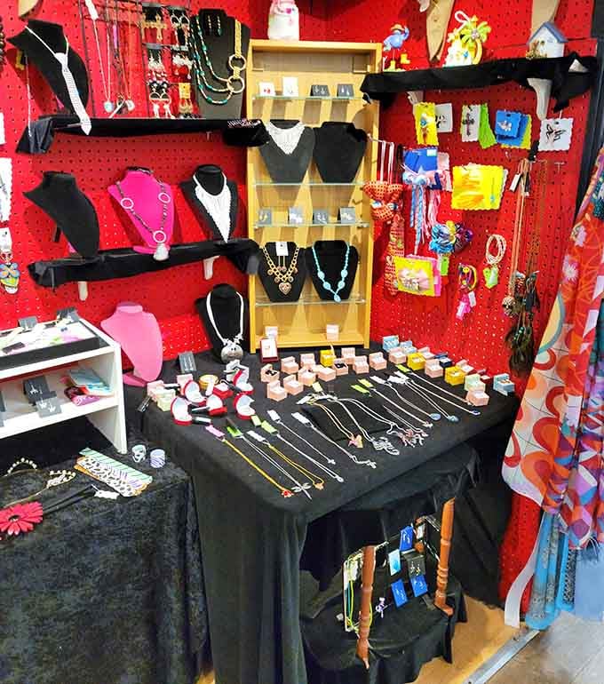 A jewelry display so vibrant it could make a magpie weep with envy and longing for shiny things.
