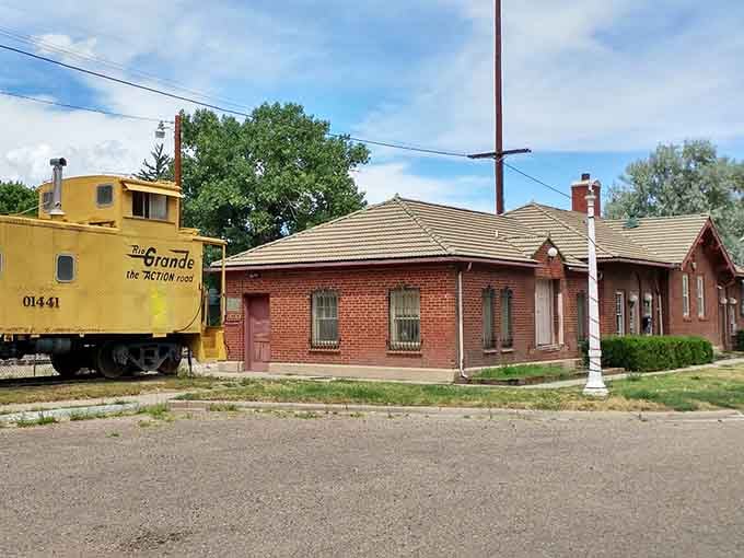 The historic railroad depot and vintage caboose remind you when trains were Colorado's original highway system.