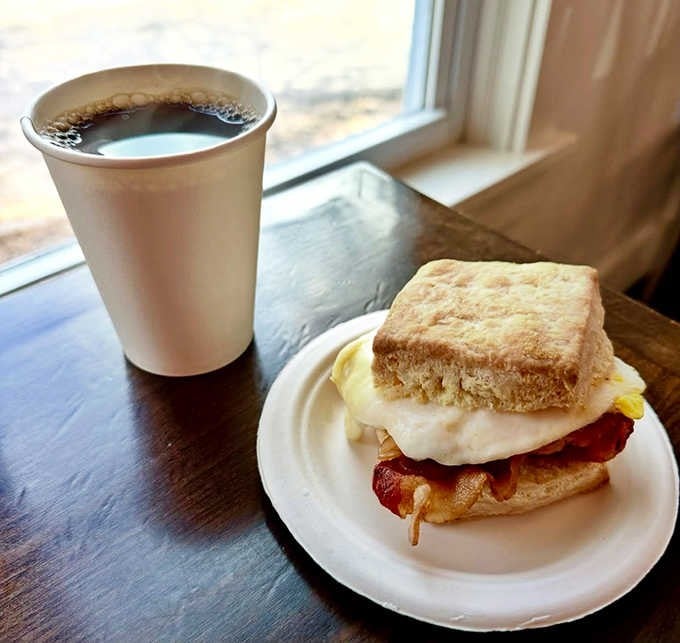 Sometimes the simplest combination, egg and bacon on fresh bread, becomes the most satisfying start to your day.