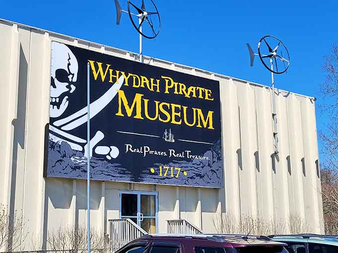 The bold signage promises real pirates and real treasure, and somehow this place actually delivers on both counts.