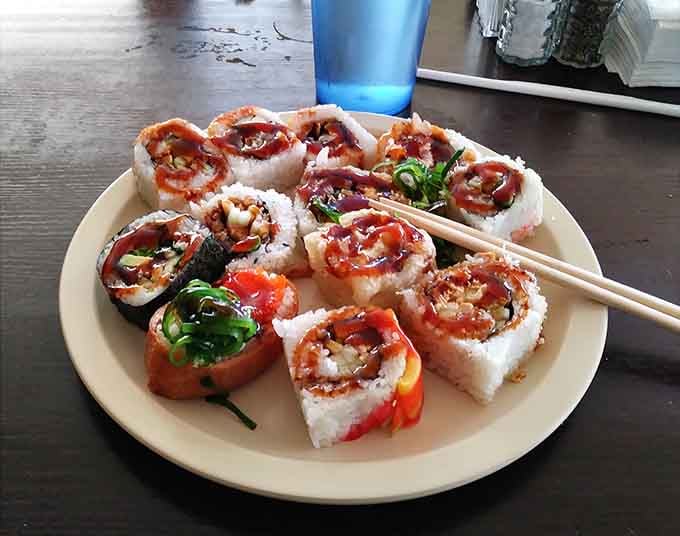 Fresh sushi rolls at a buffet feel like finding a twenty-dollar bill in your winter coat pocket&mdash;unexpected and delightful.