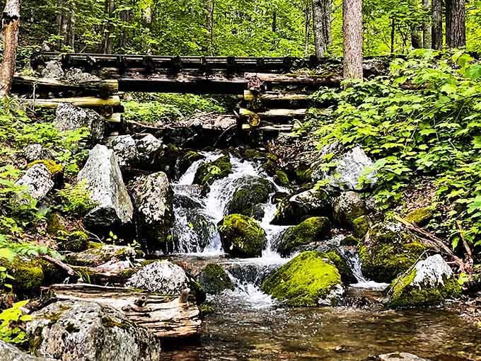 Small cascades along the way are like nature's appetizers before the main course at Wigwam Falls.