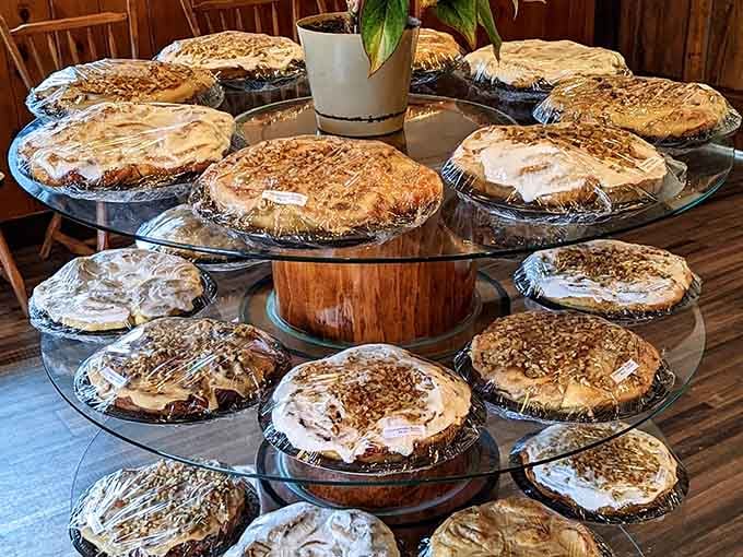 A tower of cream pies that could make grown adults weep with joy. Choose wisely, or just get several.