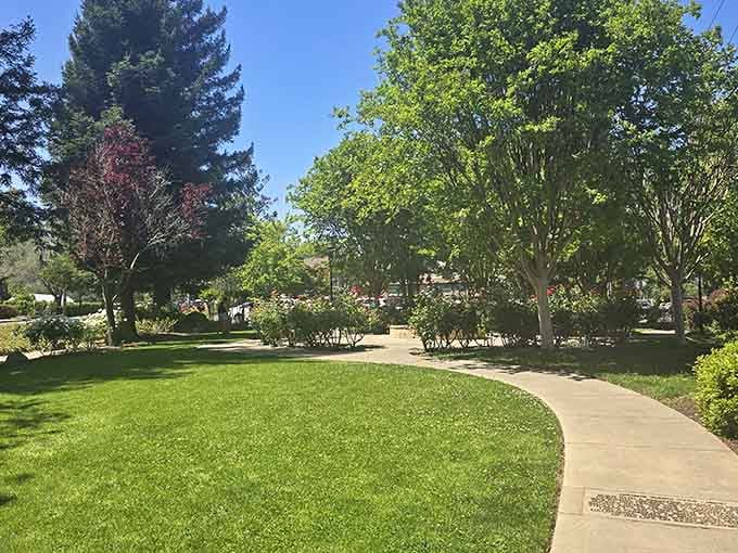 Manicured lawns and shaded pathways invite leisurely strolls between your first and second Michelin-starred meals.