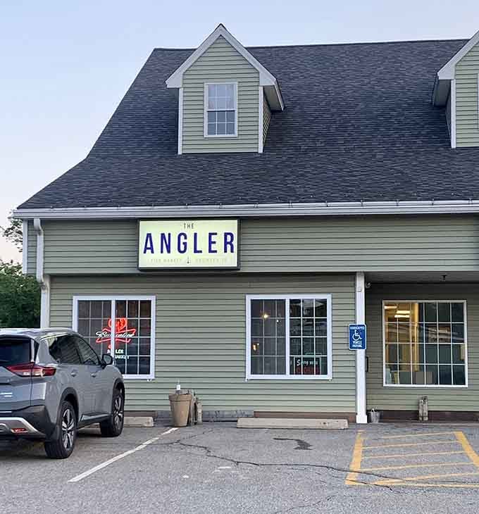 Sometimes the best seafood hides in the most unexpected places - like this unassuming gray building miles from shore.