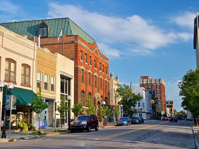 Ann Arbor's architectural mix spans decades, from vintage brick to modern glass, all coexisting like old friends.