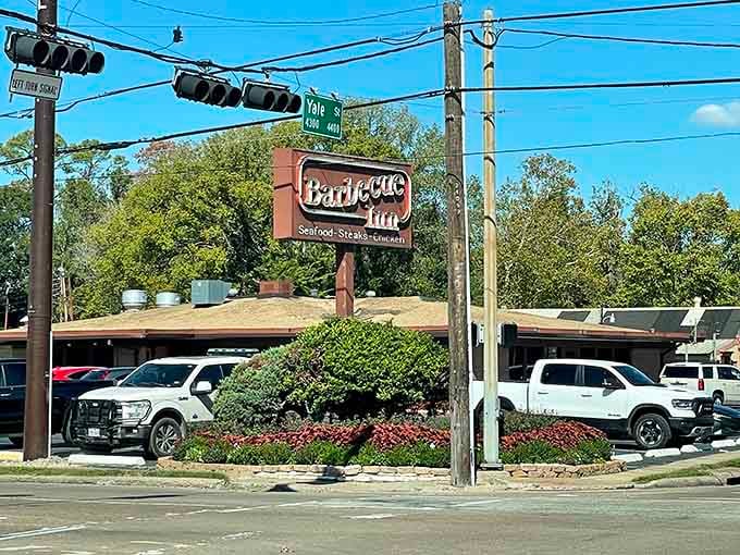When the parking lot's this full on a sunny day, smart folks know the chicken fried steak inside is absolutely legendary.