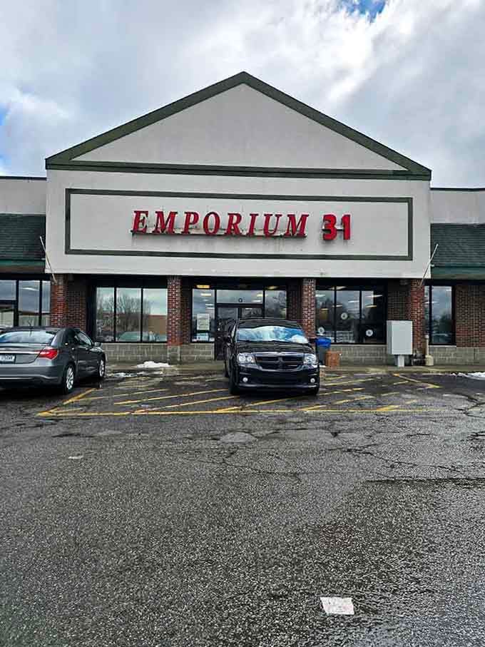 Clean brick facade and professional signage elevate flea market shopping into a refined treasure-hunting experience worth repeating regularly.