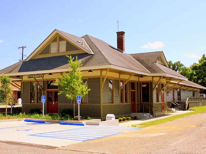 This beautifully restored depot building with its distinctive roofline now serves the community in a whole new way.