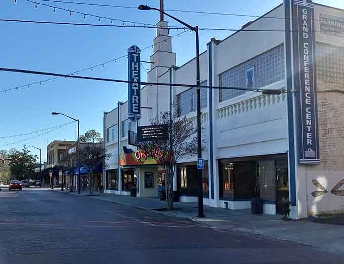 That vintage theater marquee glows like a beacon welcoming you to downtown's timeless charm and character.