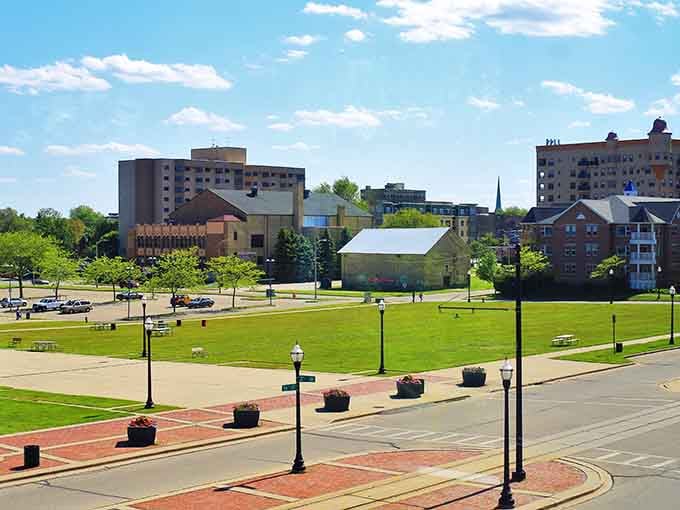 Green spaces downtown aren't just decoration—they're breathing room for a community that values quality of life over concrete.