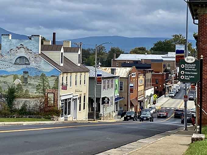 Mountains frame every view in this valley town where colorful buildings cascade down streets like a waterfall of history.