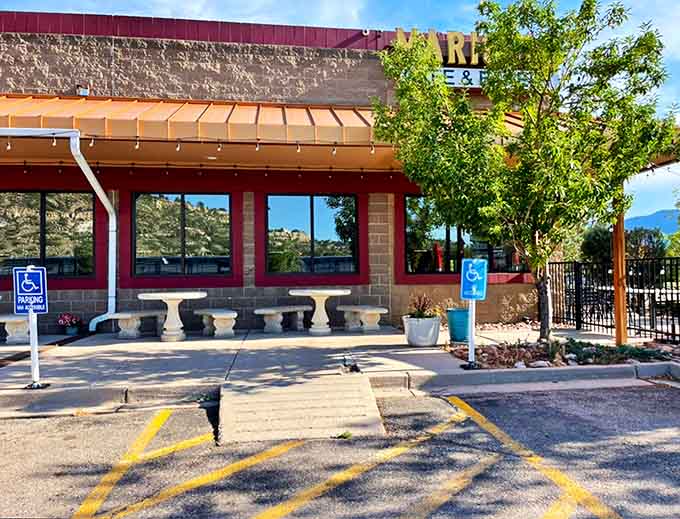 Those big windows and inviting patio furniture promise the kind of neighborhood gathering spot every town needs.