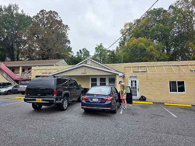 The full parking lot and modest building tell the real story&mdash;locals know where to find authentic home-style cooking.