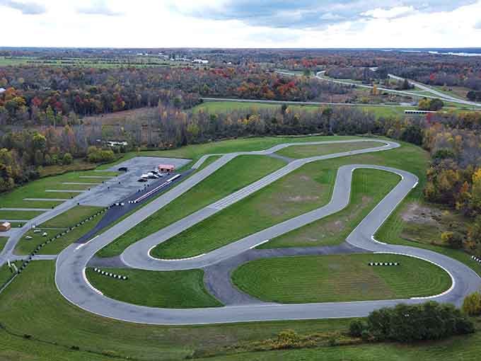 This aerial view reveals sweeping curves and long straights designed to test every ounce of your driving skill.