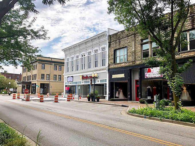 Richmond's historic downtown storefronts blend old-world craftsmanship with the practical needs of a thriving modern community perfectly.