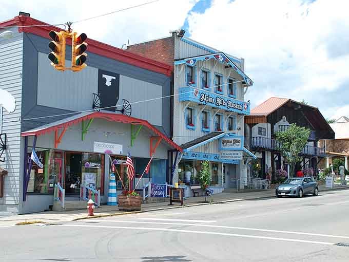 Swiss-style chalets bring Alpine charm to the Midwest, proving you don't need mountains for authentic European atmosphere.