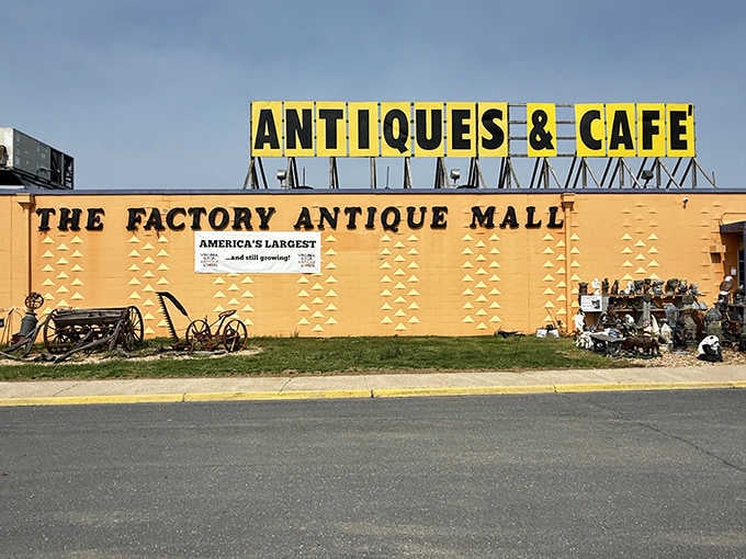 That giant yellow sign practically shouts "America's Largest" and honestly, walking inside proves they're not exaggerating one bit.