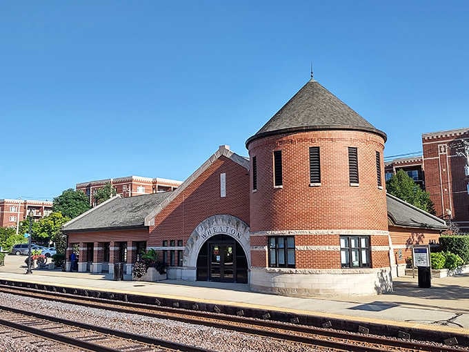 That distinctive round brick station with its conical roof stands as an architectural gem, making every commute feel special.
