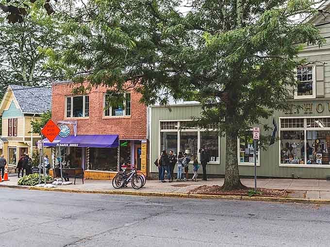 Tree-lined streets and quirky shops create the kind of browsing experience that makes hours disappear like magic.