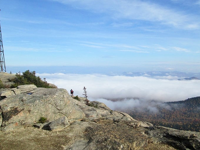 When fog fills valleys and peaks pierce through, you're literally walking above the weather like a superhero.