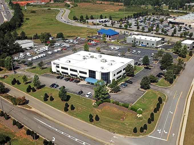 This aerial view shows Augusta&rsquo;s practical layout, with plenty of shopping and services all easily accessible for residents throughout the city.