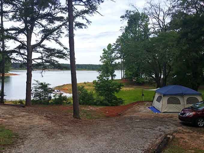 Sandy ground, tall trees, and a family making memories by the water &mdash; Coneross Park is where the good stuff actually happens.