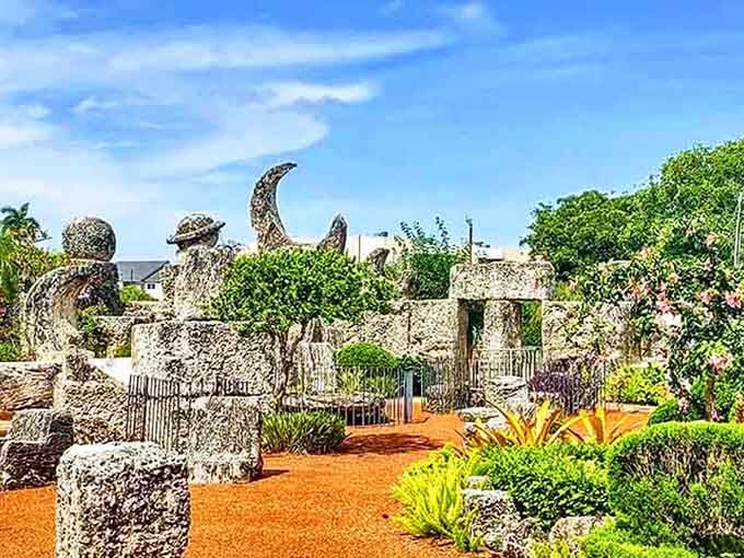 Stone sculptures and celestial symbols create an outdoor museum that still puzzles engineers and dreamers alike.