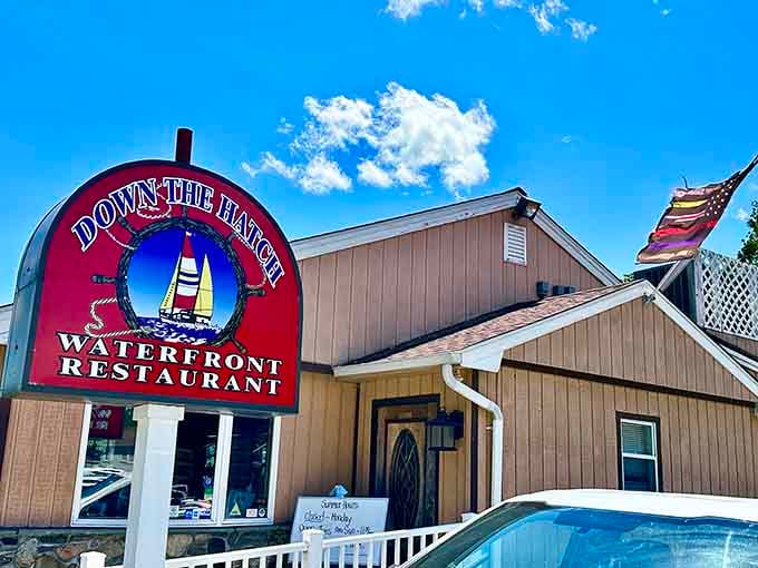 The relaxed waterfront atmosphere at Down The Hatch screams summer days and boat-watching from the deck.