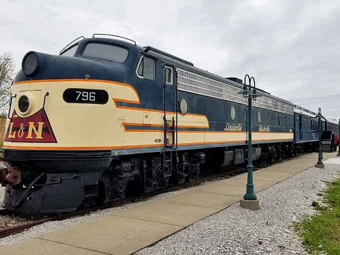 Engine 796 stands majestically under cloudy skies, its vintage livery telling stories of countless journeys past.