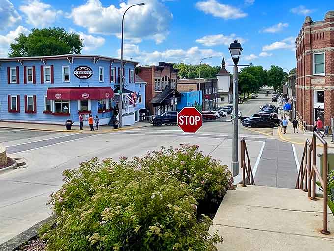 Colorful storefronts and friendly atmosphere greet you at every turn. Exploring this historic area is always a treat for everyone.