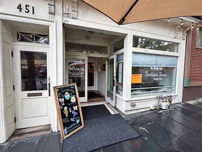 The welcoming storefront with its chalkboard menu beckons like an old friend inviting you in for morning coffee.
