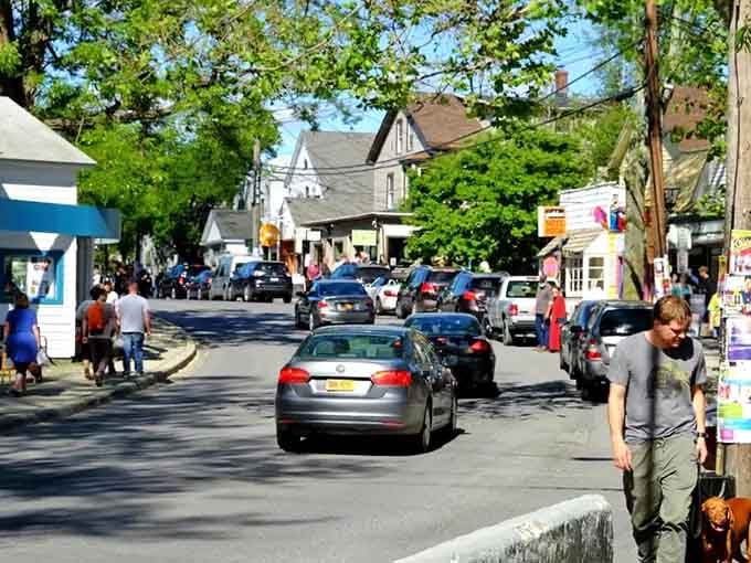 Summer crowds fill the sidewalks with that vacation energy that makes everyone smile a little wider than usual.